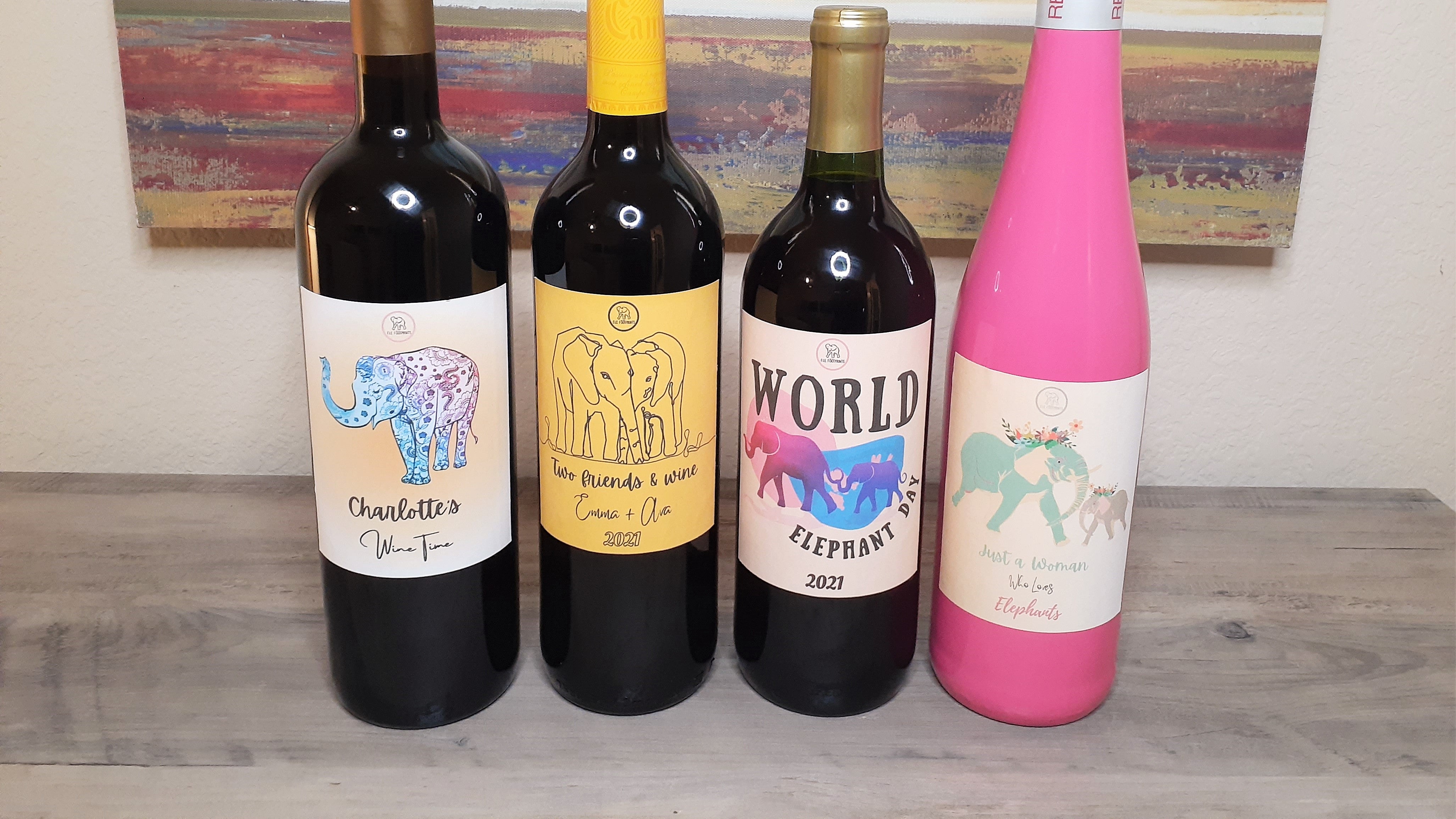 Elephant Wine Labels