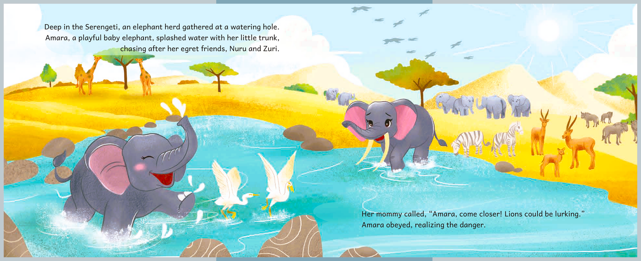 Children's Safari Adventure Picture Book | The Little Elephant's Big A ...