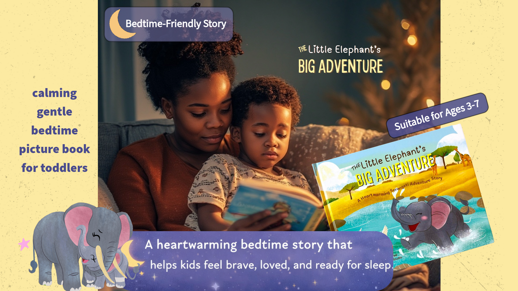 A Calming Bedtime Elephant Picture Book for Kids (Ages 3–7)